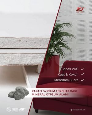 Produsen Papan dan Plaster Gypsum Terbaik | Elephant Gypsum